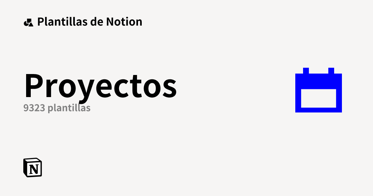 Plantillas gratuitas de Notion: Proyectos | Notion Marketplace