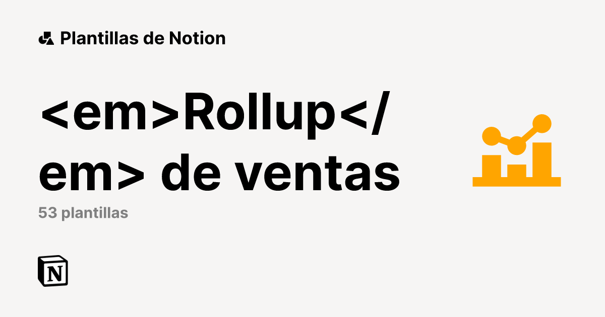 Plantillas gratuitas de Notion: Rollup de ventas | Notion Marketplace