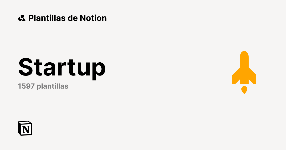 Plantillas gratuitas de Notion: Startup | Notion Marketplace