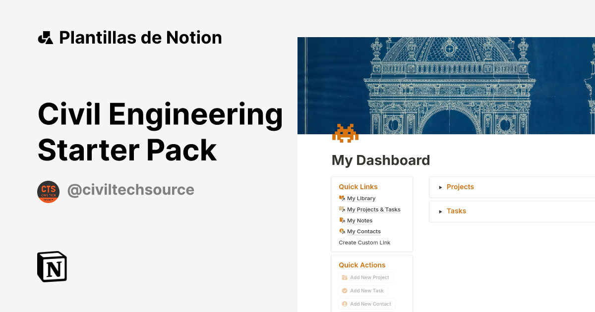 Plantilla Civil Engineering Starter Pack | Notion Marketplace