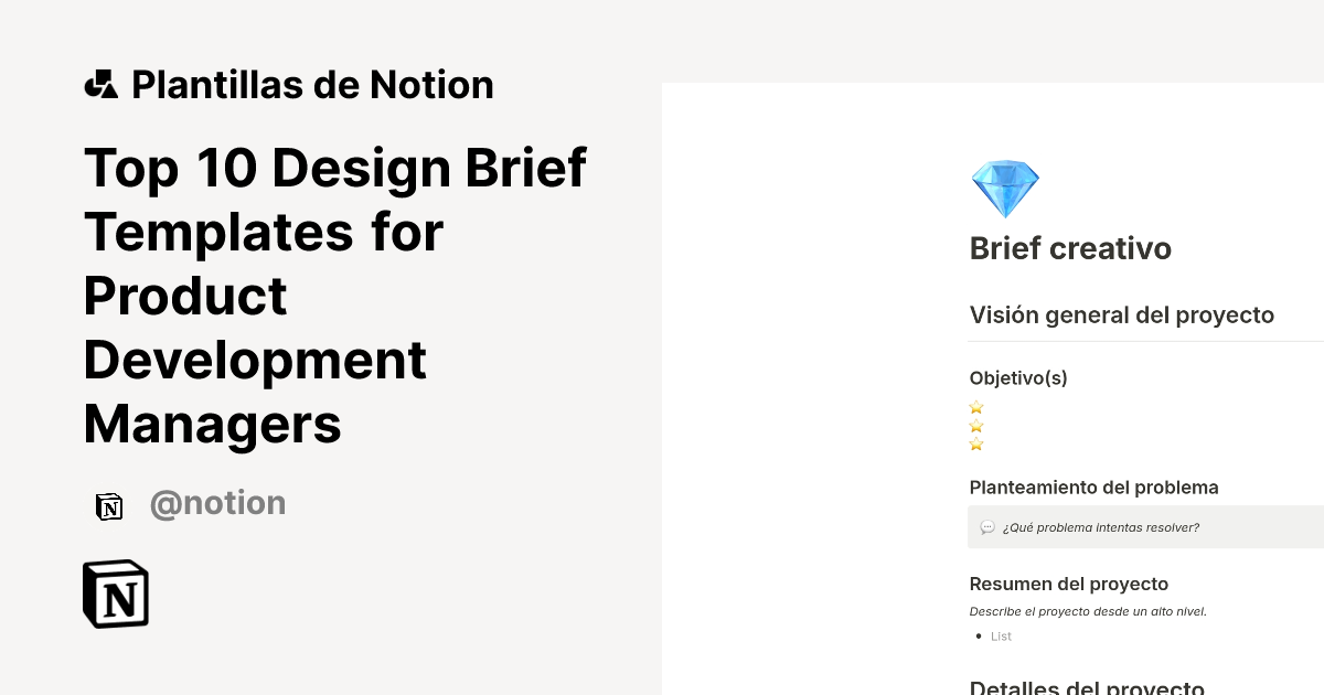 Top 10 Design Brief Templates for Product Development Managers ...