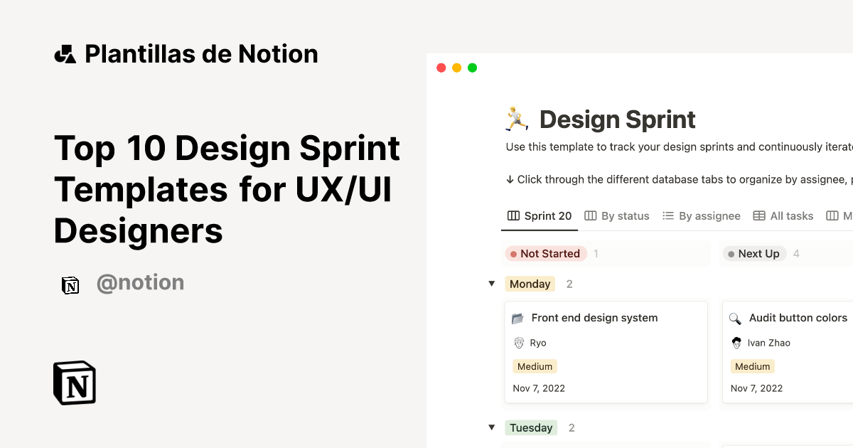 Top 10 Design Sprint Templates for UX/UI Designers | Plantillas de ...