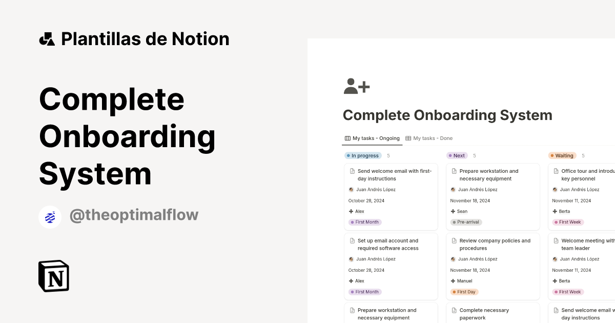 Plantilla Complete Onboarding System | Notion Marketplace