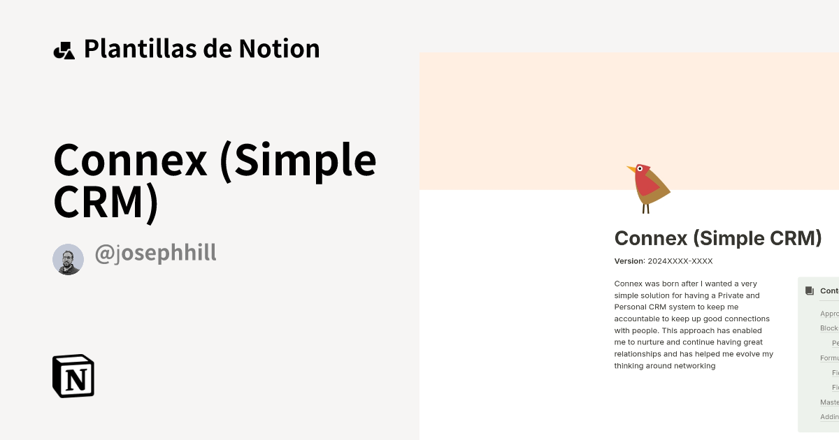 Plantilla Connex (Simple CRM) | Notion Marketplace