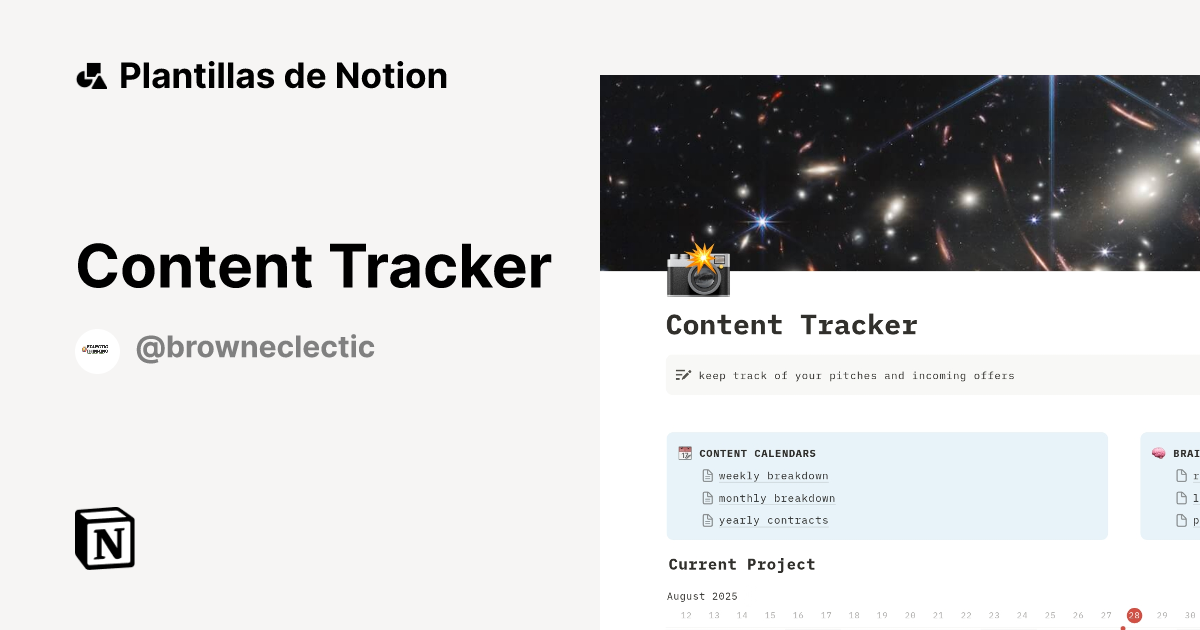 Plantilla Content Tracker | Notion Marketplace