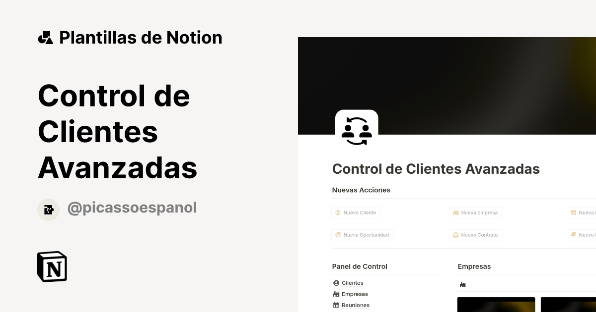 Plantilla Control de Clientes Avanzadas | Notion Marketplace