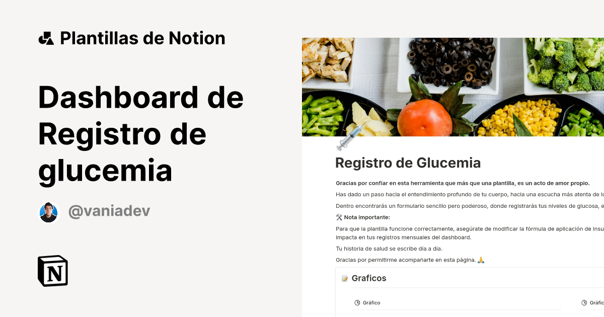 Plantilla Dashboard de Registro de glucemia de Ivan Castaneda | Notion ...
