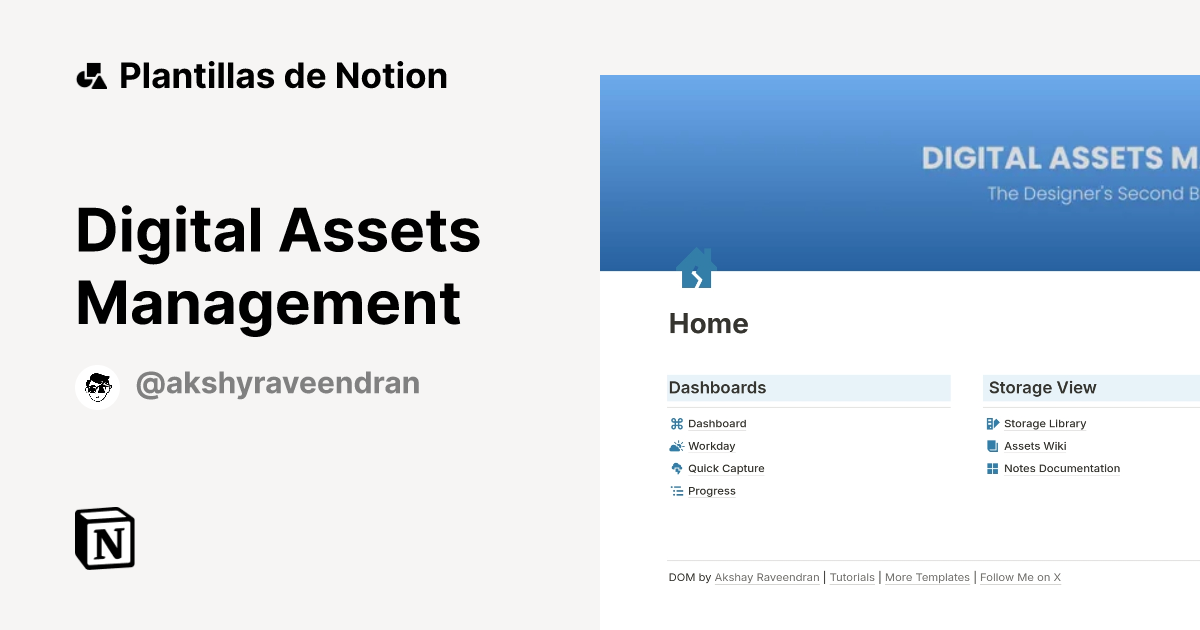 Plantilla Digital Assets Management de Akshay Raveendran | Notion ...