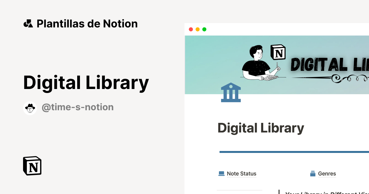 Plantilla Digital Library | Notion Marketplace