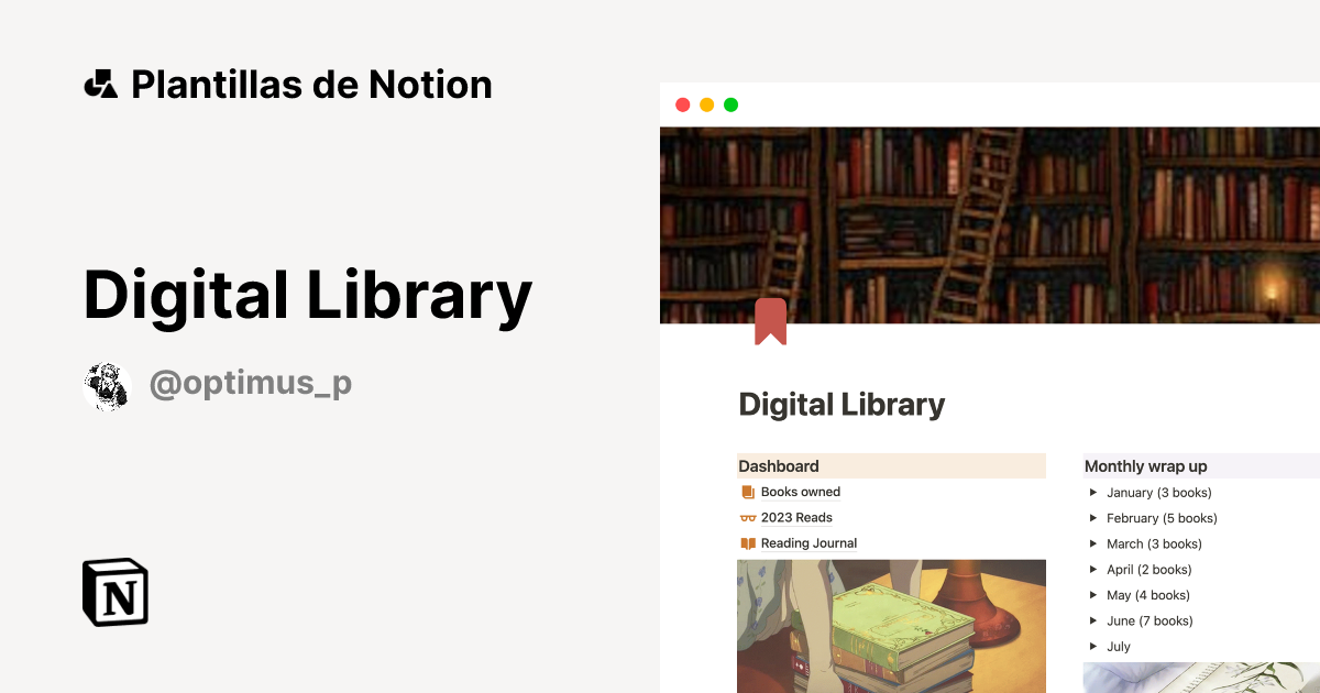 Plantilla Digital Library | Notion Marketplace