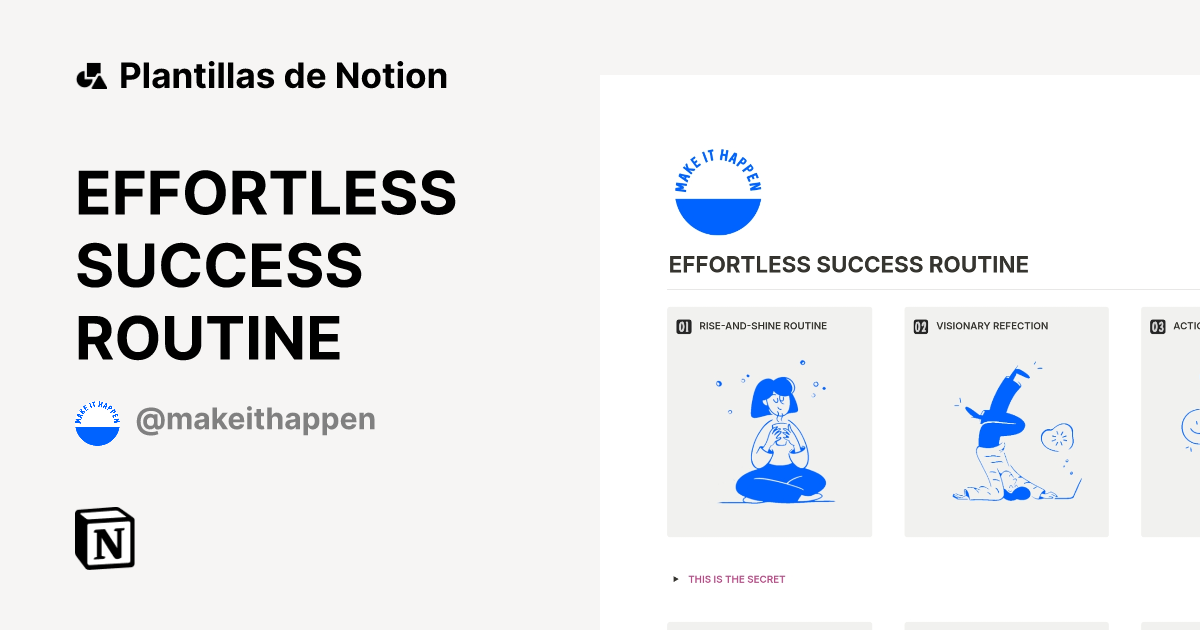 Plantilla EFFORTLESS SUCCESS ROUTINE de ArchNotion | Notion Marketplace