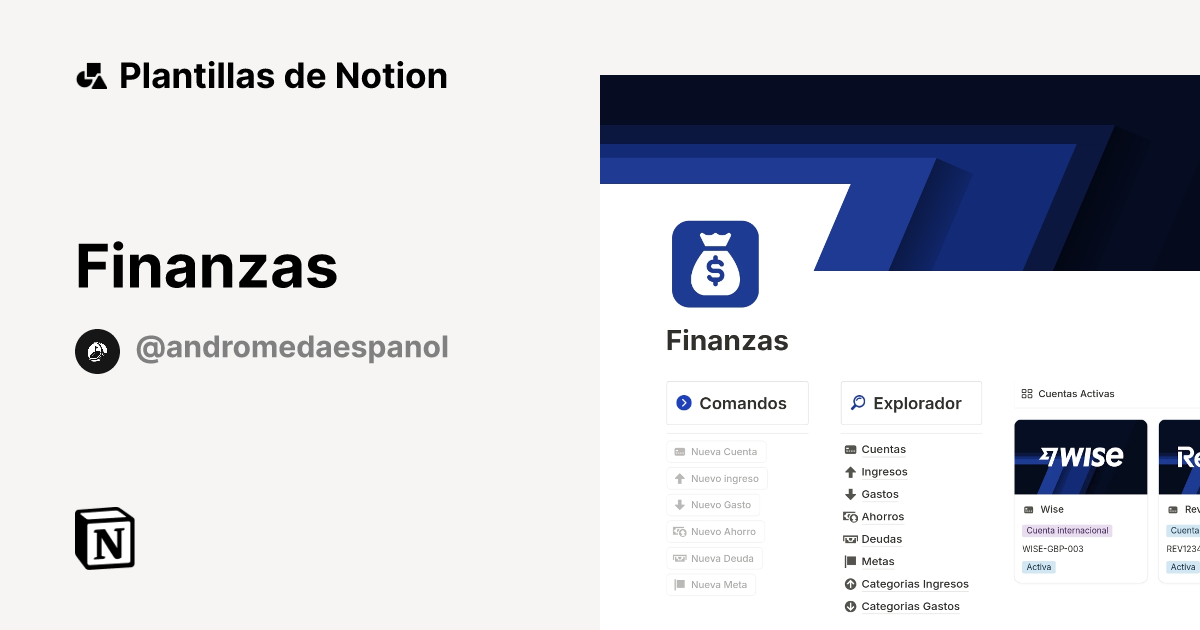 Plantilla Finanzas | Notion Marketplace