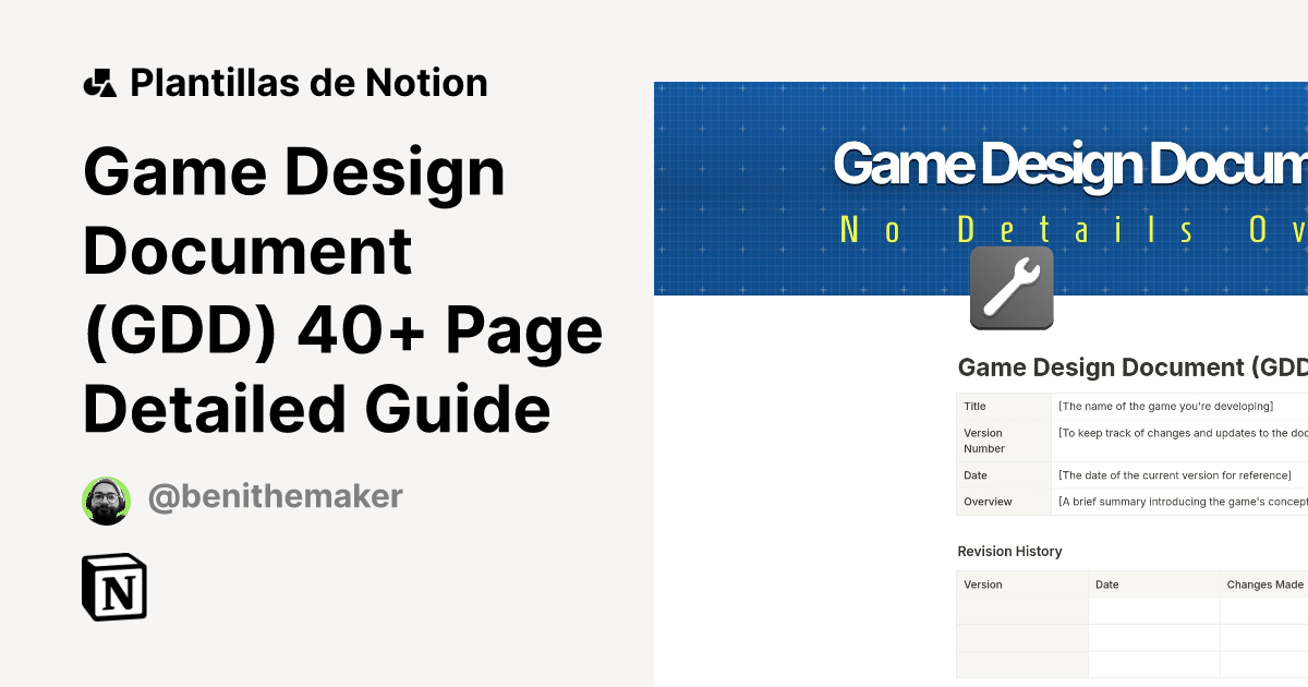 Plantilla Game Design Document (GDD) 40+ Page Detailed Guide de Beni ...