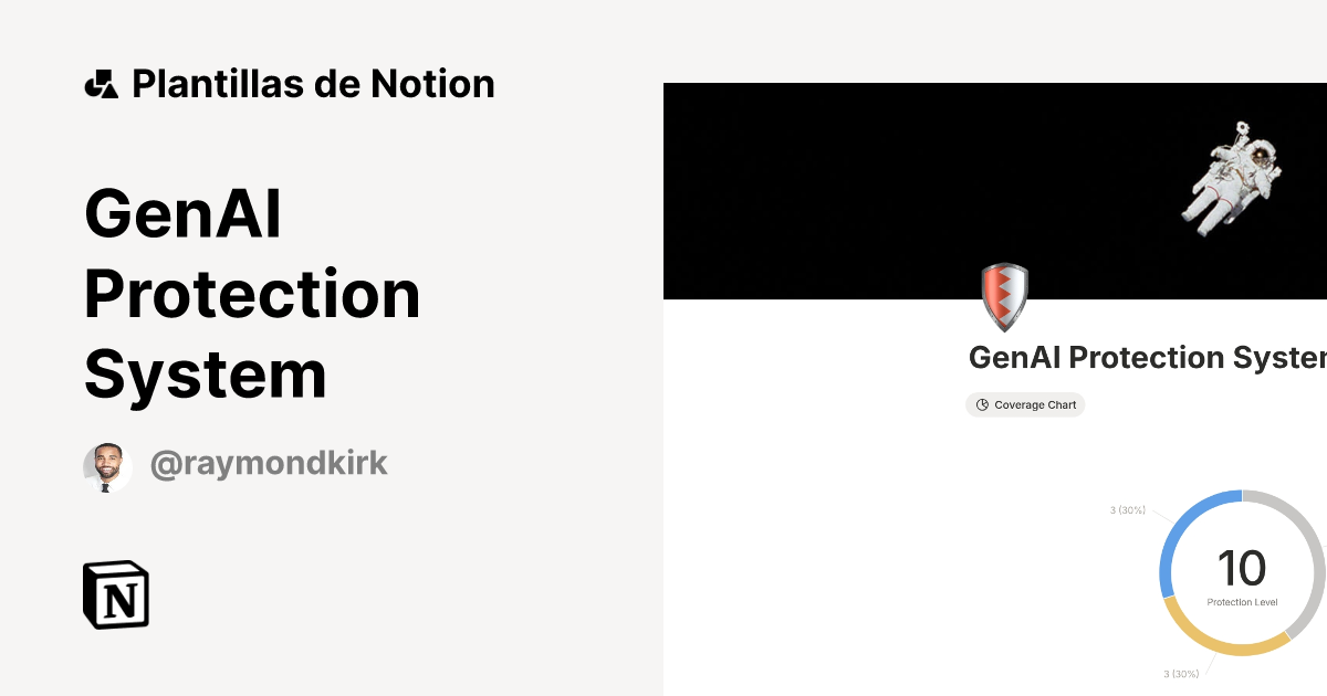 Plantilla GenAI Protection System de Raymond Kirk | Notion Marketplace