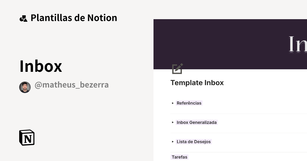 Plantilla Inbox | Notion Marketplace