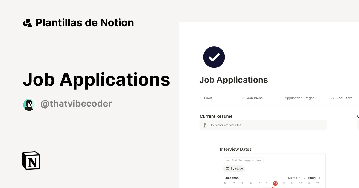 Plantilla Job Applications | Notion Marketplace