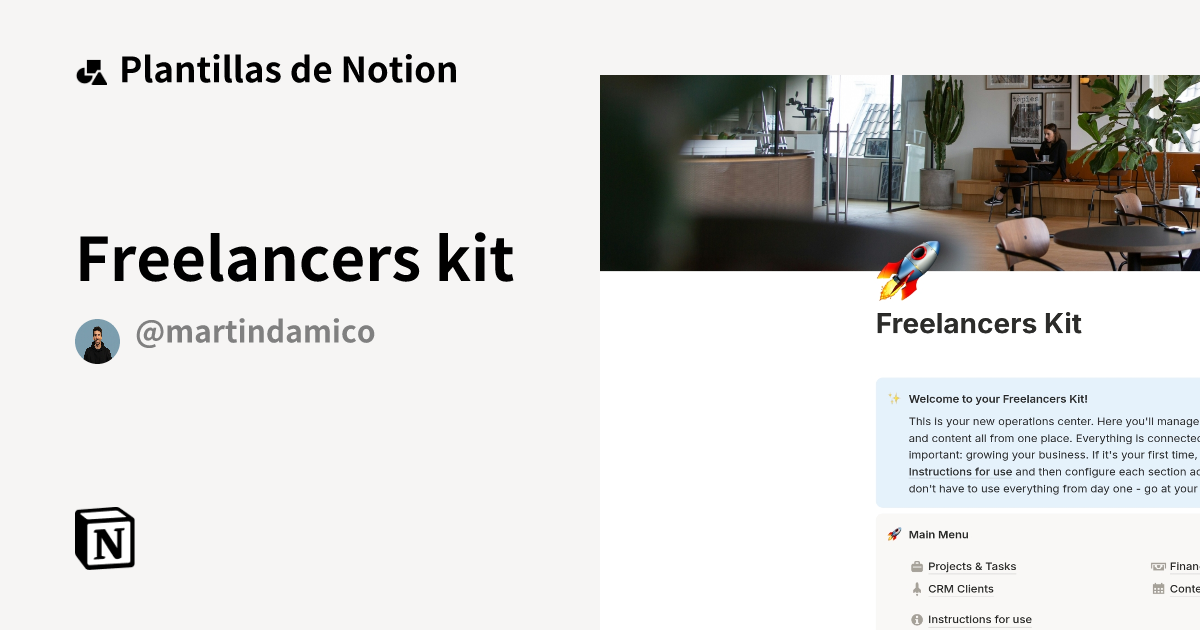 Plantilla Freelancers kit | Notion Marketplace