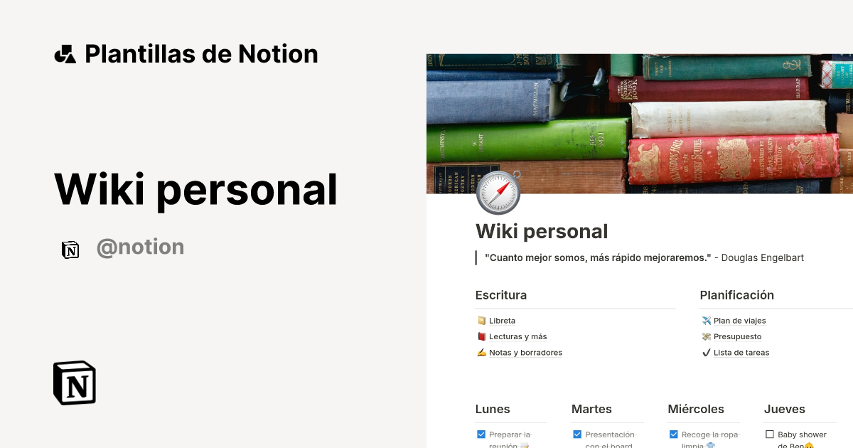 Plantilla Wiki personal de Notion | Notion Marketplace