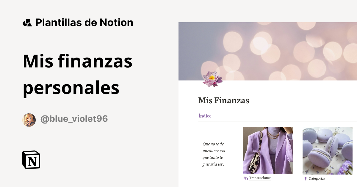 Plantilla 𝐌𝐢𝐬 𝐟𝐢𝐧𝐚𝐧𝐳𝐚𝐬 𝐩𝐞𝐫𝐬𝐨𝐧𝐚𝐥𝐞𝐬 | Notion Marketplace