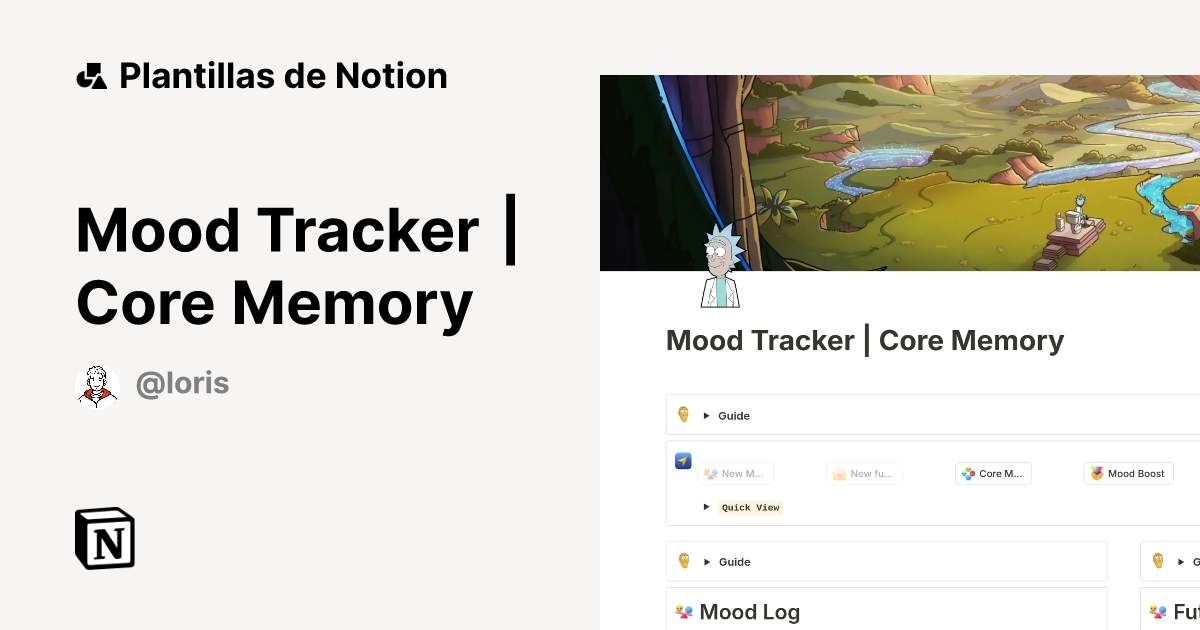 Plantilla Mood Tracker | Core Memory | Notion Marketplace