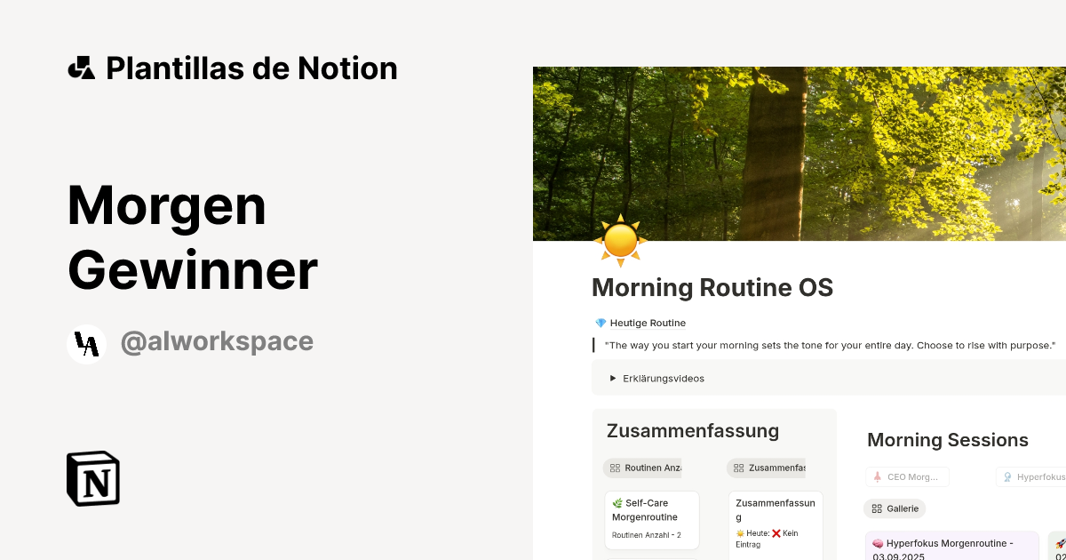 Plantilla Morning Routine OS | Notion Marketplace
