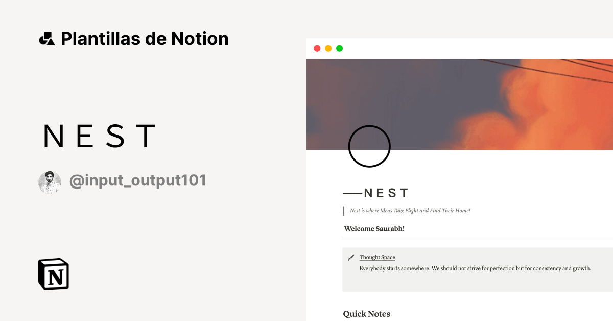 Plantilla NEST | Notion Marketplace