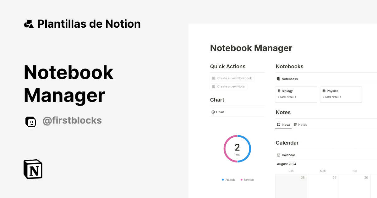 Plantilla Notebook Manager | Notion Marketplace