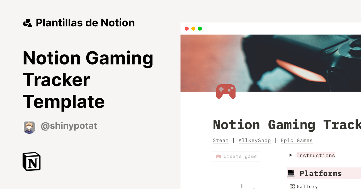 Plantilla Notion Gaming Tracker Template | Notion Marketplace