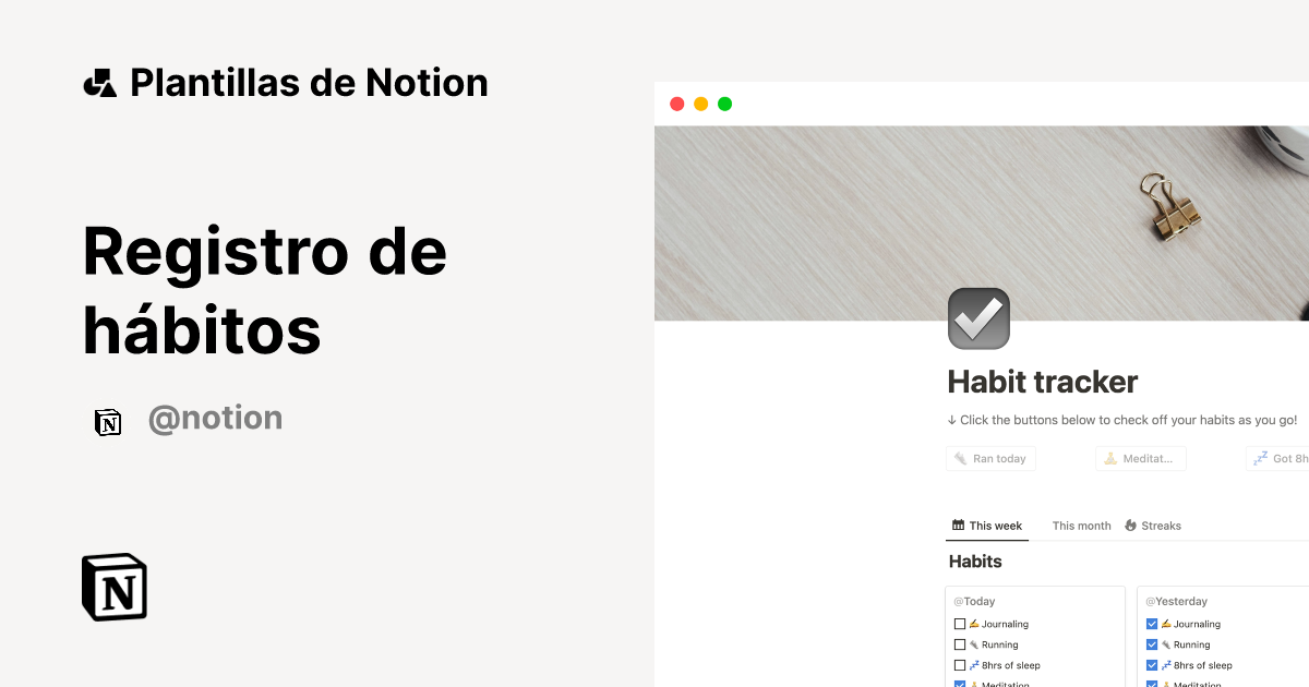 Plantilla Registro de hábitos 2025 | Notion Marketplace