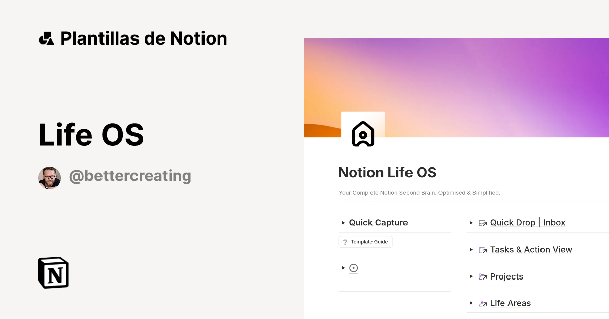Plantilla Life OS | Notion Marketplace