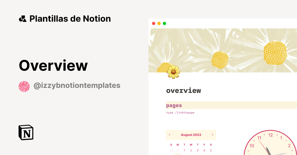 Plantilla Overview | Notion Marketplace