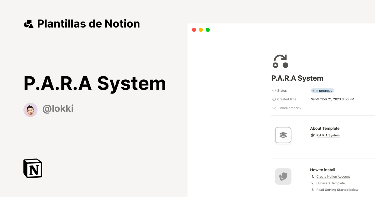 Plantilla P.A.R.A System | Notion Marketplace