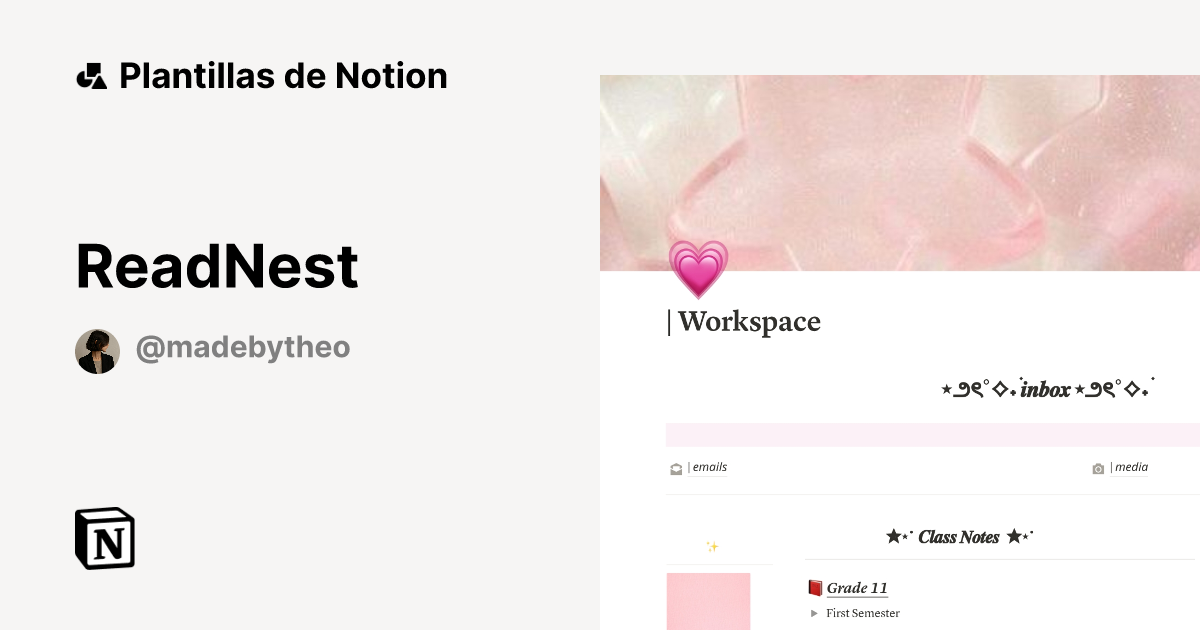 Plantilla ReadNest | Notion Marketplace