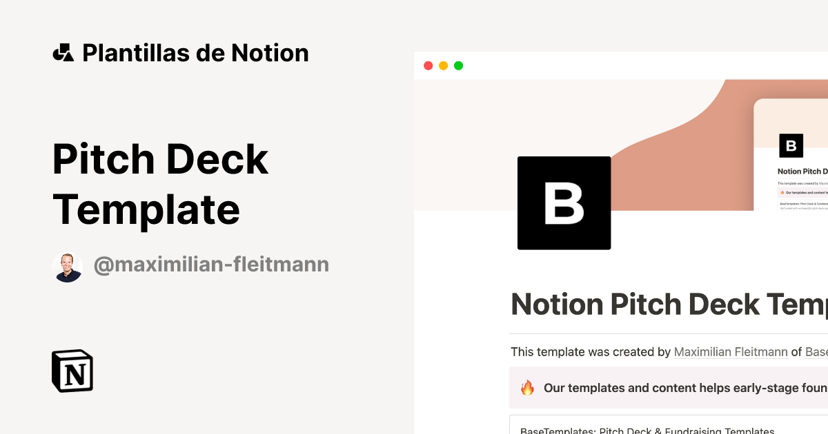 Plantilla Pitch Deck Template | Notion Marketplace