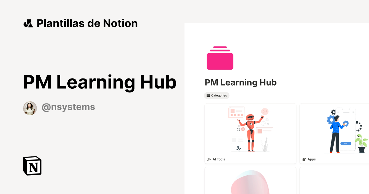 Plantilla PM Learning Hub | Notion Marketplace