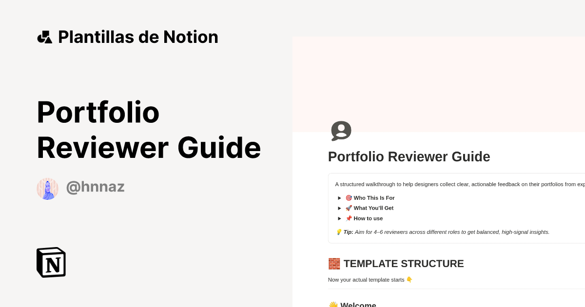 Plantilla Portfolio Reviewer Guide | Notion Marketplace