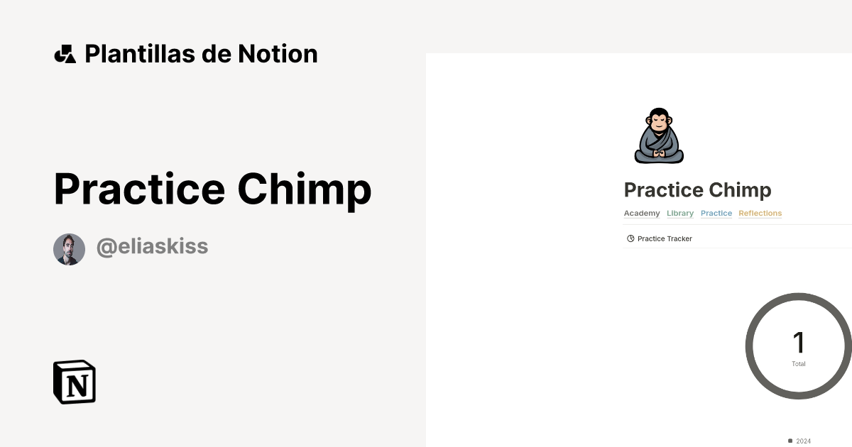 Plantilla Practice Chimp | Notion Marketplace