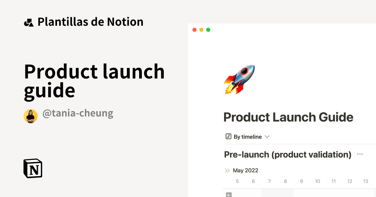 Plantilla Product launch guide | Notion Marketplace