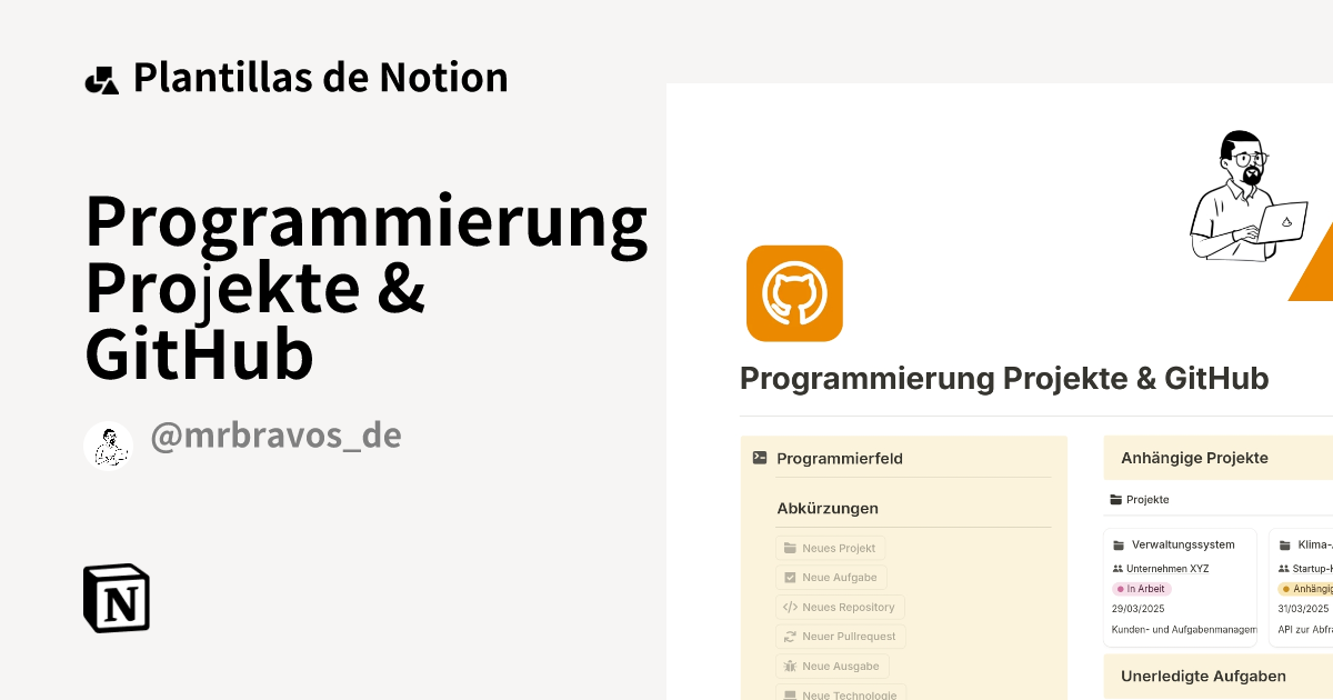 Plantilla Programmierung Projekte & GitHub | Notion Marketplace