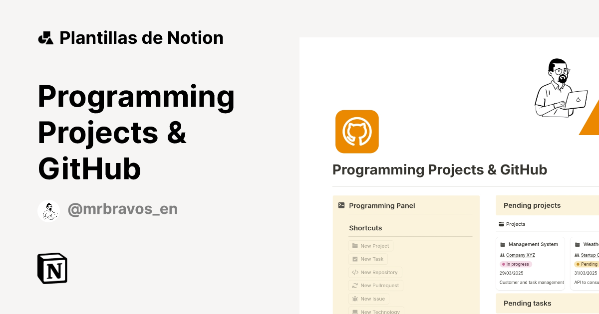Plantilla Programming Projects & GitHub | Notion Marketplace