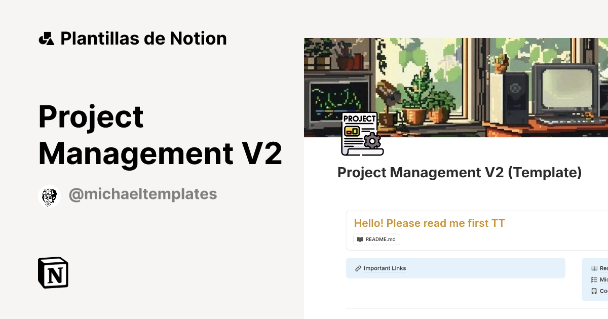 Plantilla Project Management de Michael Templates | Notion Marketplace