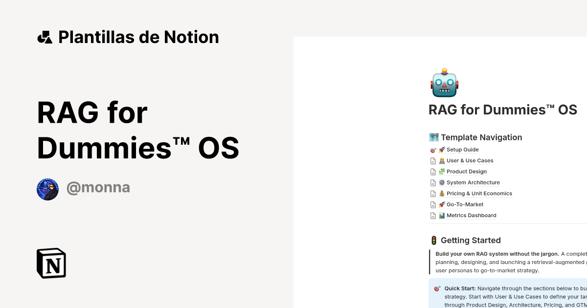 Plantilla RAG for Dummies™ OS | Notion Marketplace