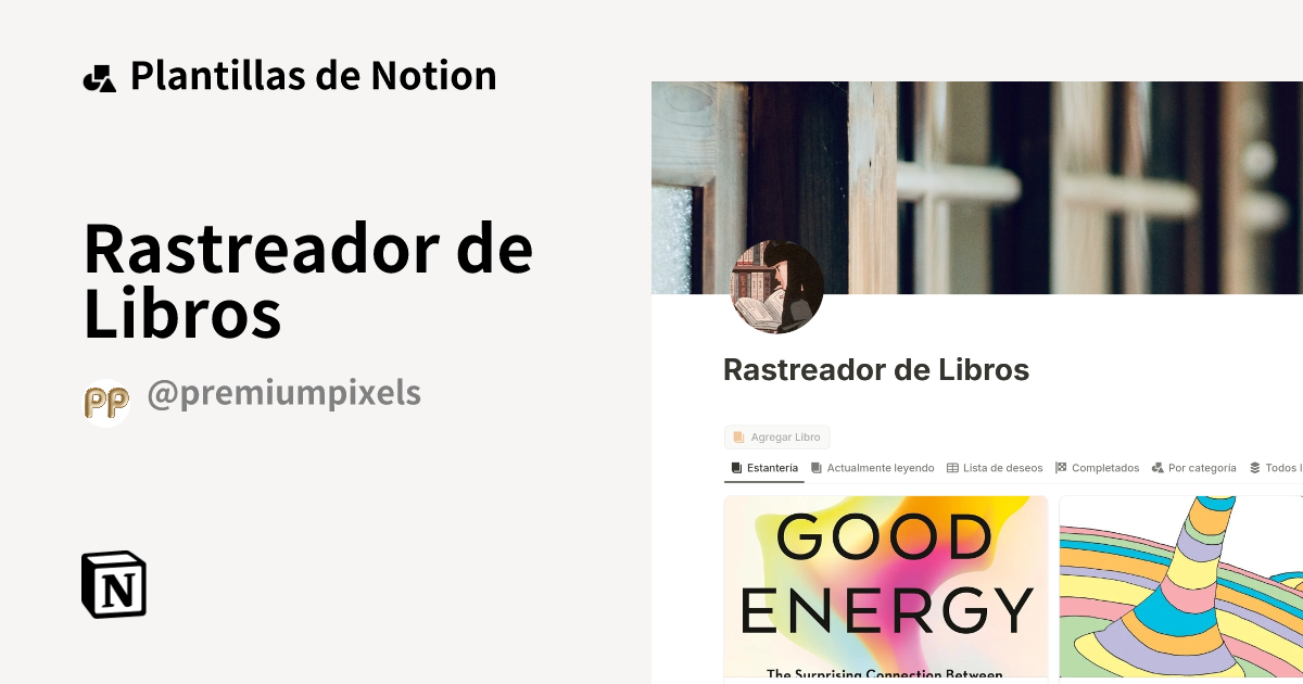 Plantilla Rastreador de Libros de Premium Pixels | Notion Marketplace
