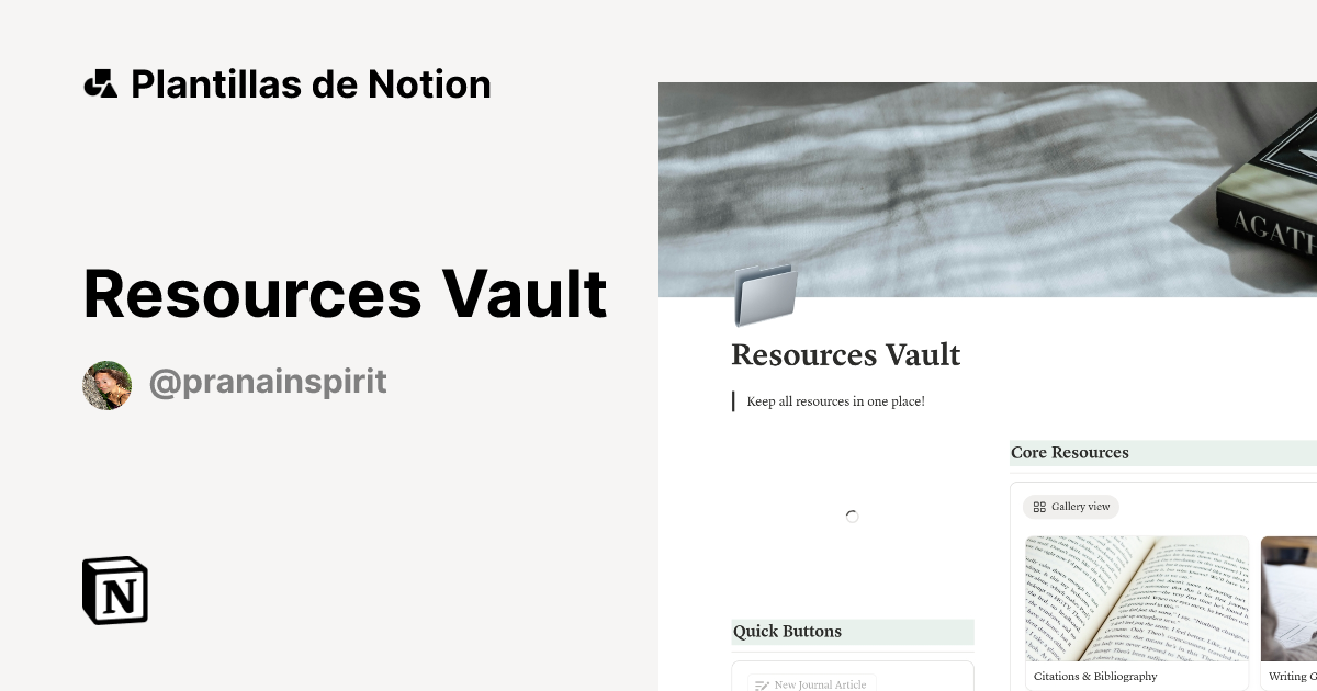 Plantilla Resources Vault | Notion Marketplace