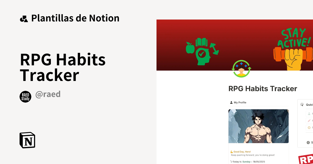 Plantilla RPG Habits Tracker | Notion Marketplace