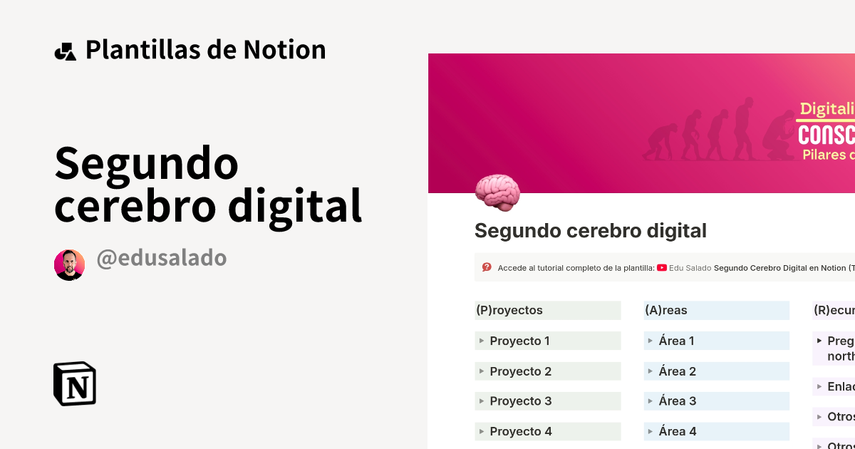 Plantilla Segundo cerebro digital | Notion Marketplace