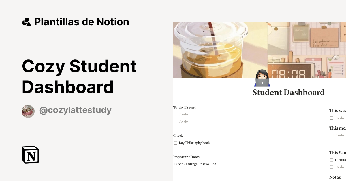 Plantilla Student To-do List | Notion Marketplace