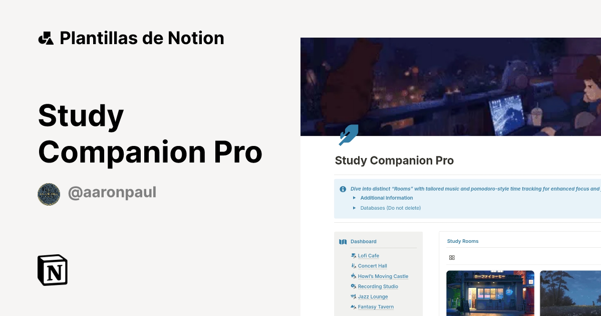 Plantilla Study Companion Pro de Aaron's Studio | Notion Marketplace