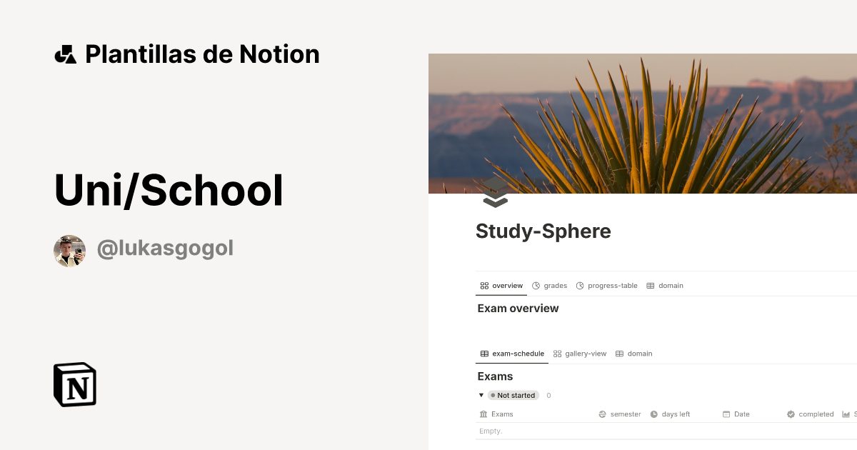 Plantilla Uni/School de Lukas Gogol | Notion Marketplace