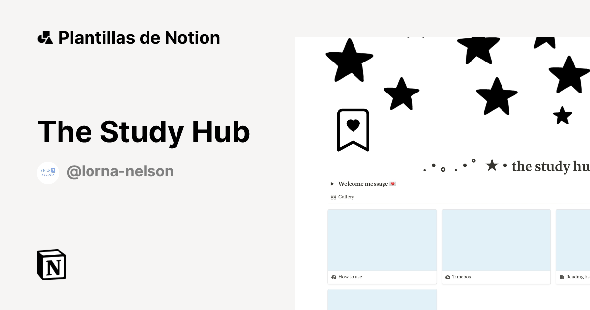 Plantilla The Study Hub | Notion Marketplace